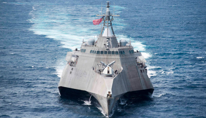 US Navy warship transits through Taiwan Strait