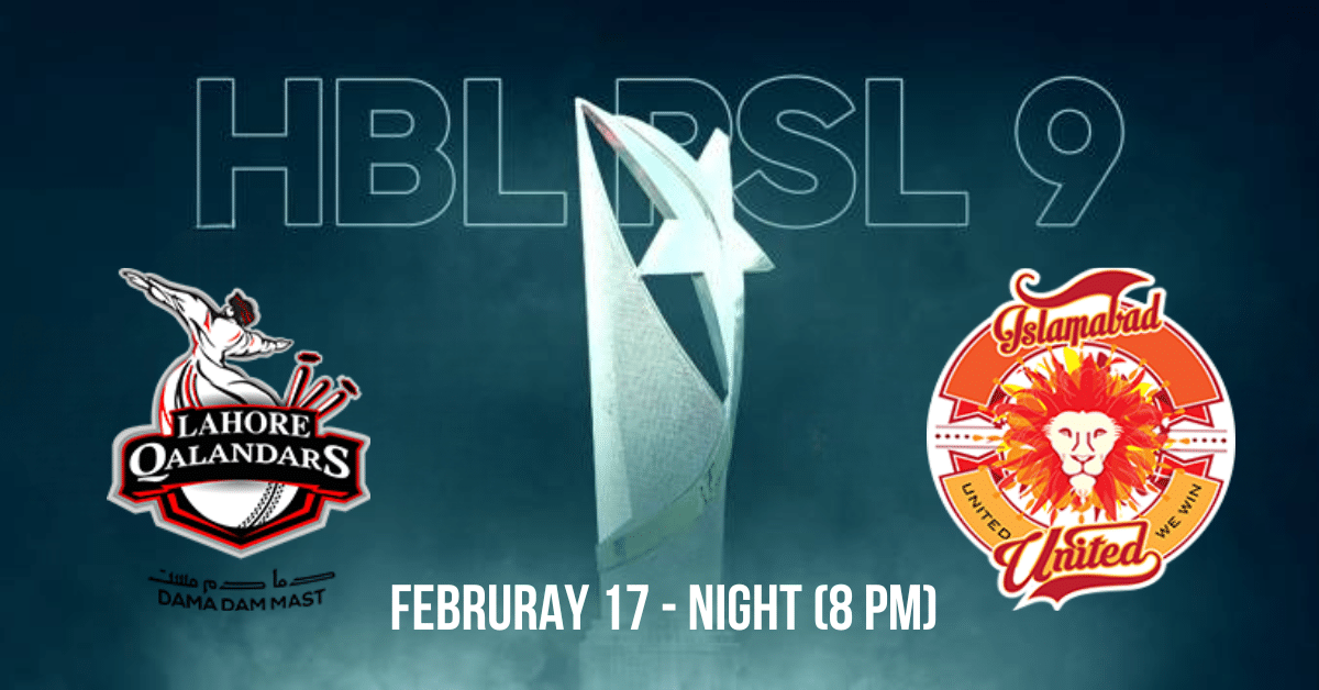 Live PSL 9: Lahore Qalandars vs Islamabad United, Live Streaming, Score ...