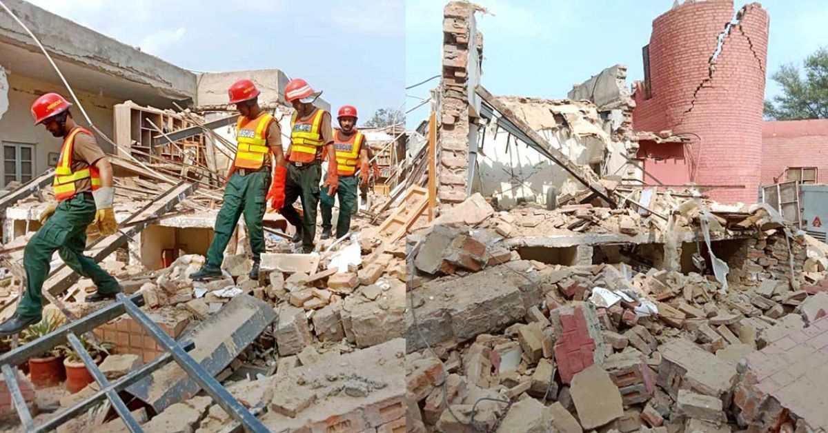 Explosion due to gas leakage at Islamia University of Bahawalpur ...