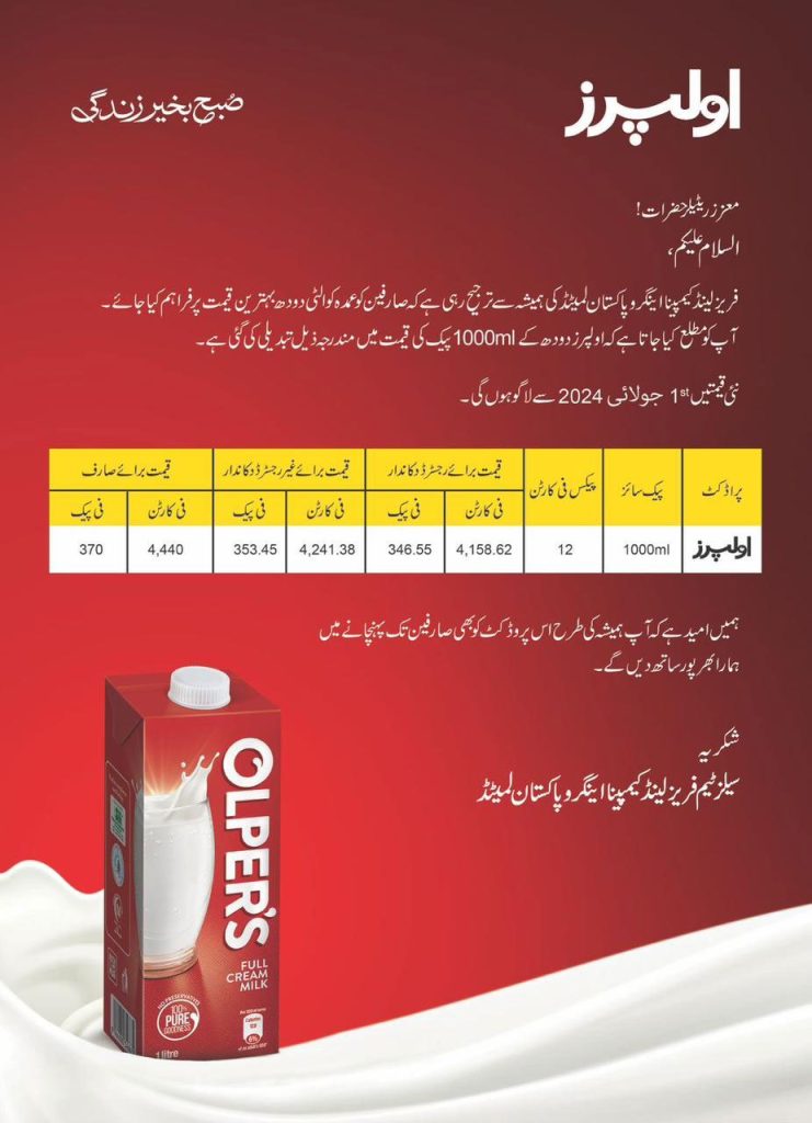 Packaged milk new prices in Pakistan after budget 2024 approval; Check ...