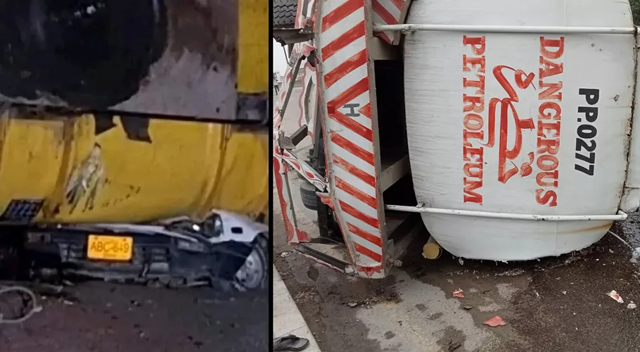 Man killed after oil tanker overturns onto his car at Baloch pull in ...