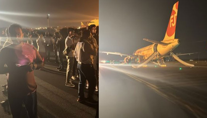 Fire breaks out on Fly Jinnah Plane during landing at Lahore Airport ...