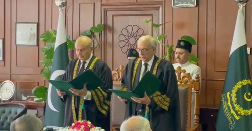 Justice Mansoor Ali Shah sworn in as Acting Chief Justice of Pakistan ...