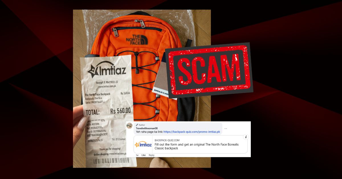 Fake Imtiaz North Face backpack scam spreads on social media - Daily Ausaf