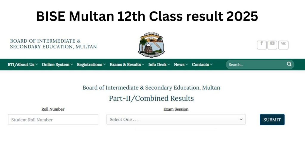 BISE Multan 12th Class result 2025 announced - Daily Ausaf