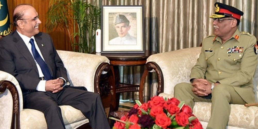 صدرپاکستان سے جنرل ساحر شمشاد مرزا کی ملاقات، آپریشنل تیاریوں پر بریفنگ ...